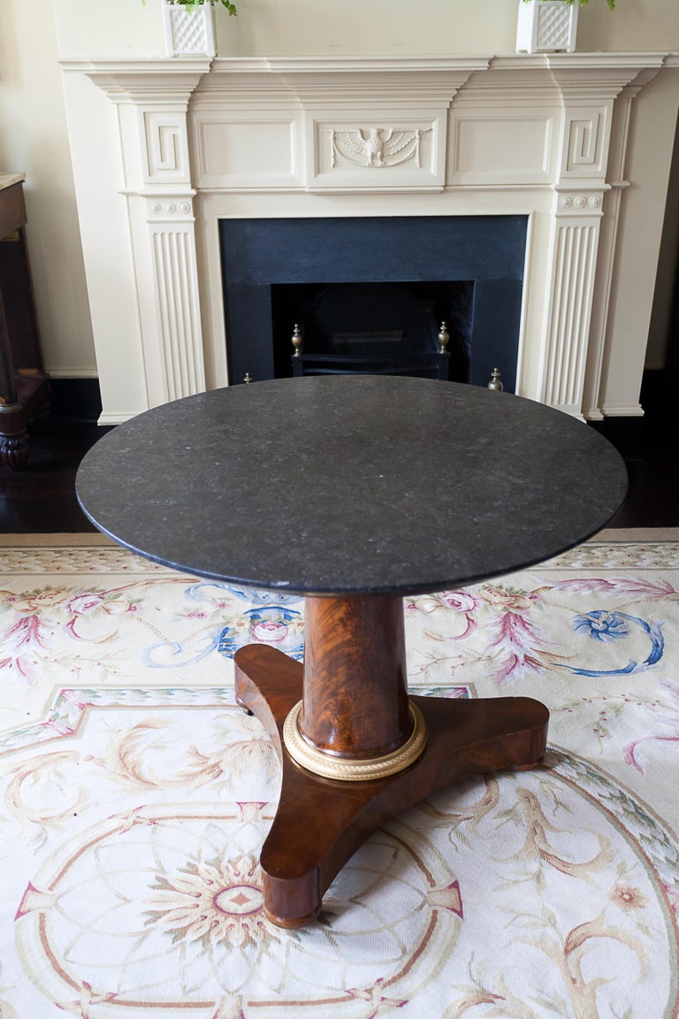 Louis Philippe Stone/Marble Top Round Gueridon/Center Table, France ...