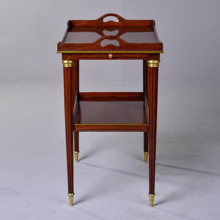Louis Philippe Style Tray Top Mahogany Table with Brass Fittings For ...