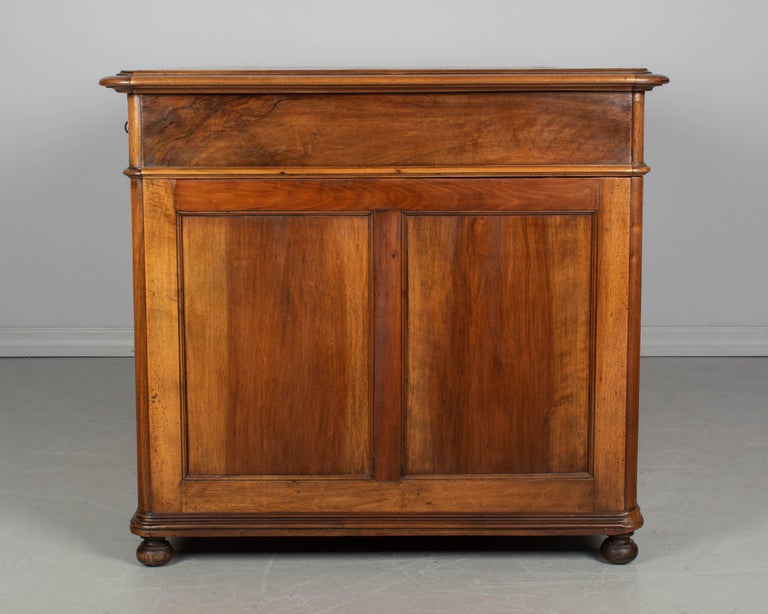 Louis Philippe Style Walnut Partners Desk and Chair Set at 1stDibs