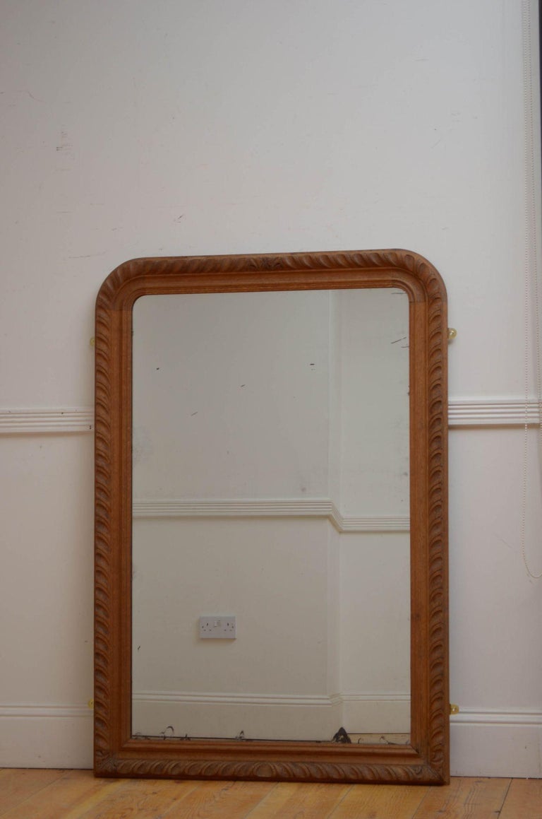 Louis Philippe Wall Mirror Oak Mirror For Sale at 1stDibs