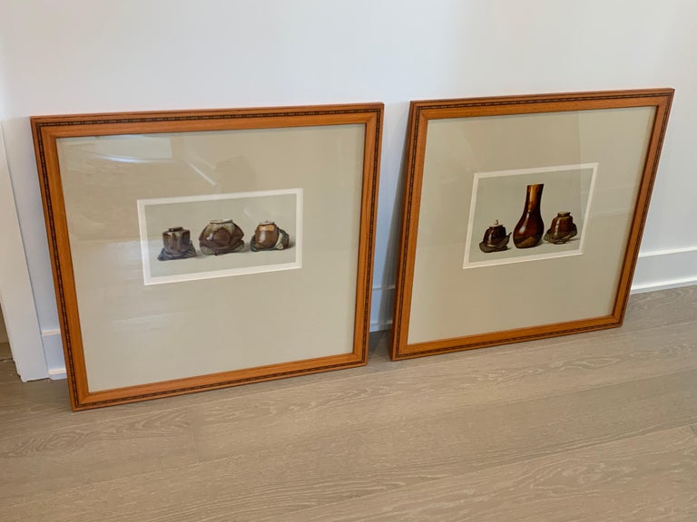 Louis Prang - Set of Two Framed Color Lithographs, Oriental Ceramic Art ...
