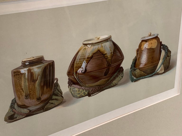 Louis Prang Set of Two Framed Color Lithographs, Oriental Ceramic Art ...