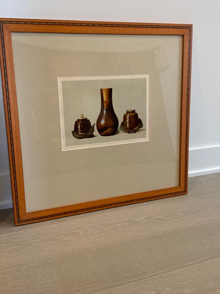 Louis Prang Set of Two Framed Color Lithographs, Oriental Ceramic Art ...