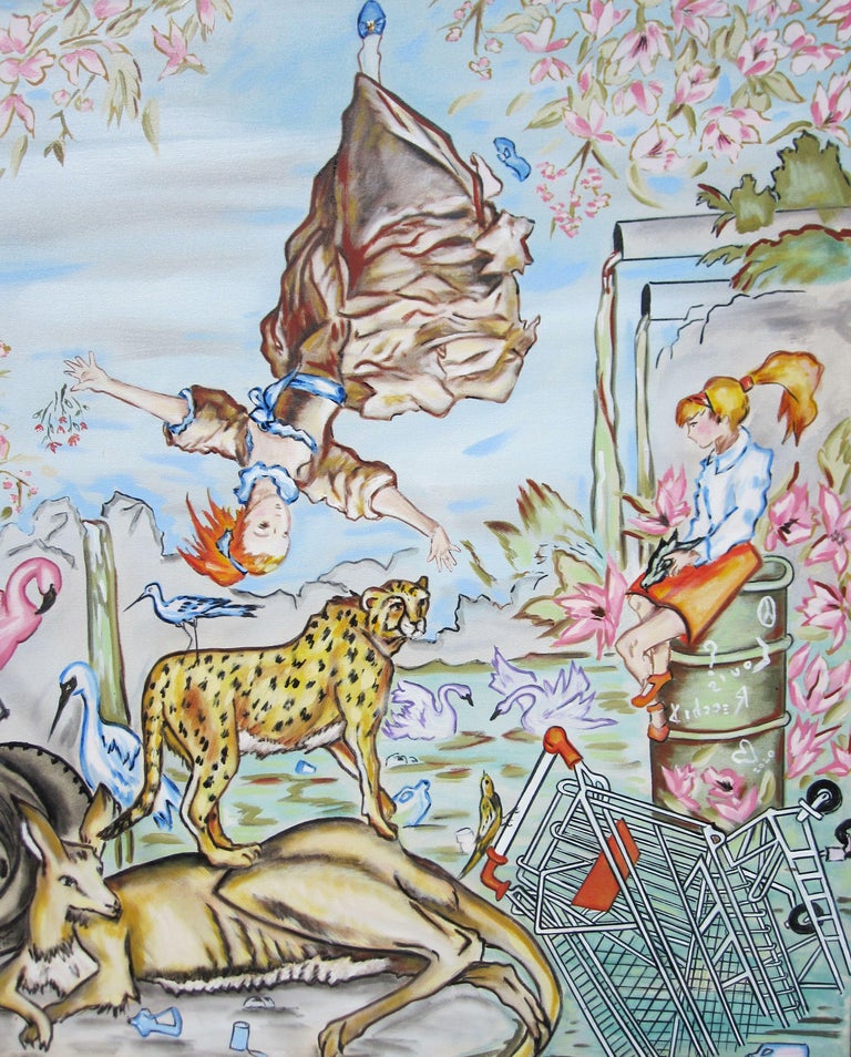 Louis Recchia - "Bystander, " Oil Painting For Sale at 1stDibs