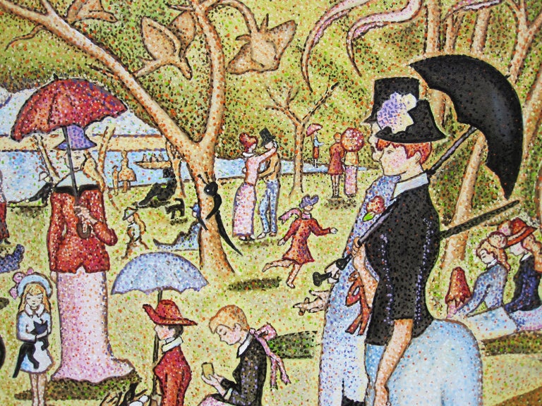 Louis Recchia - "In the Park," Oil Painting For Sale at 1stDibs