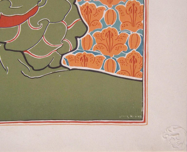 Louis Rhead Color Lithograph 'Jane', 1897 For Sale at 1stDibs