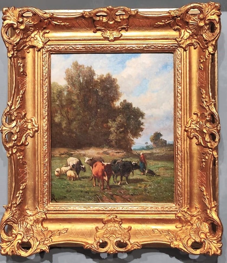 Louis Robbe - Shepherdess at the edge of the forest For Sale at 1stDibs
