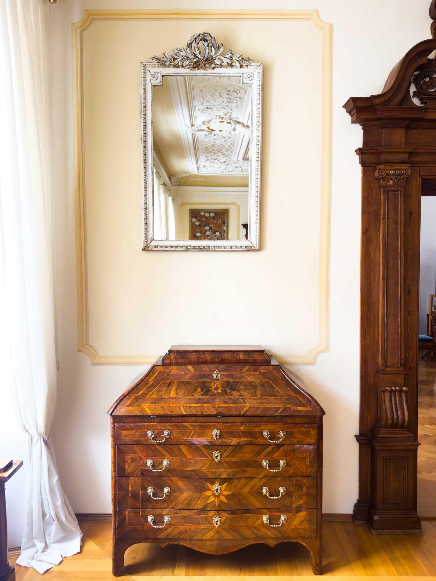 Louis Seize-style Wall Mirror, white painted frame, France 19th Century ...