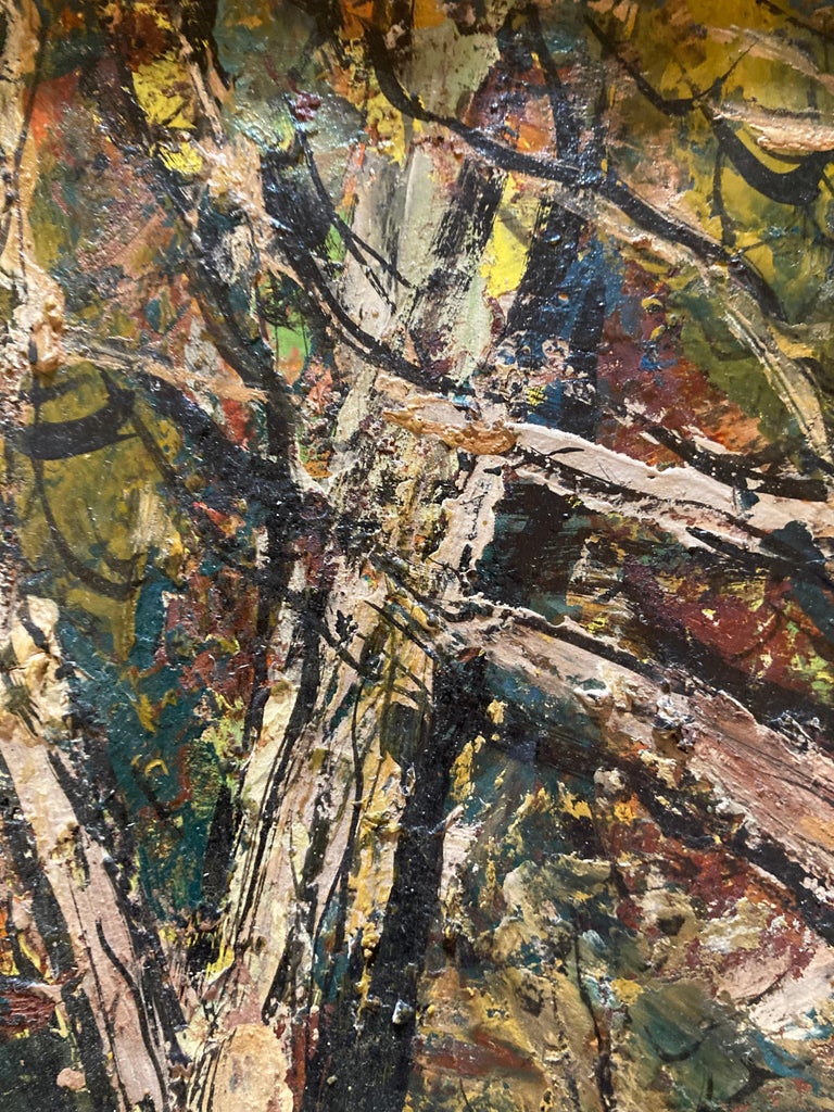 Louis Siegriest - 'Cypress Trees,' by Louis Siegriest, Oil on Board ...