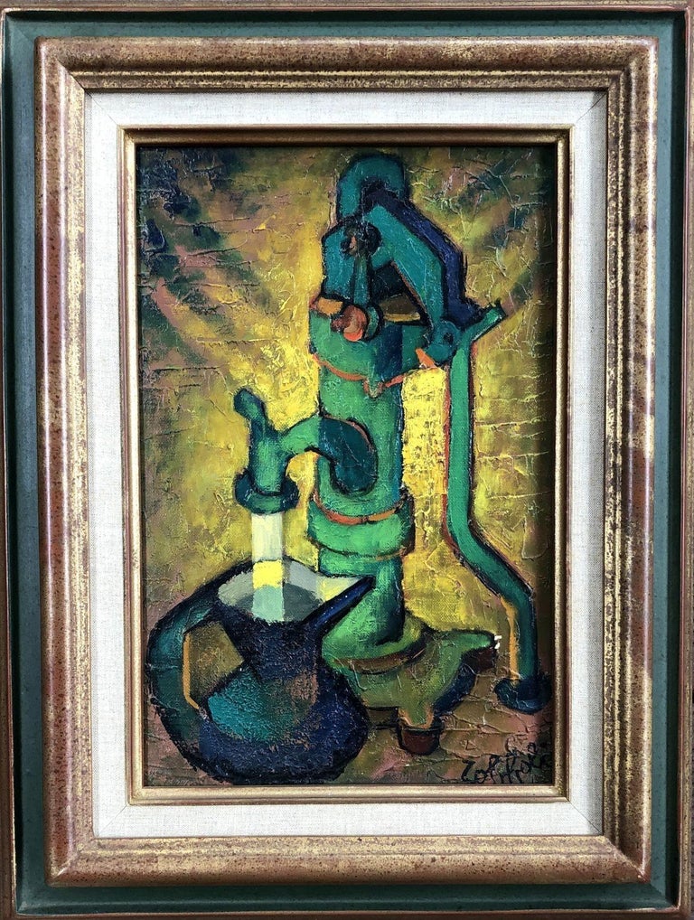 Louis Toffoli - The Small Fountain - Oil on Canvas Handsigned For Sale ...