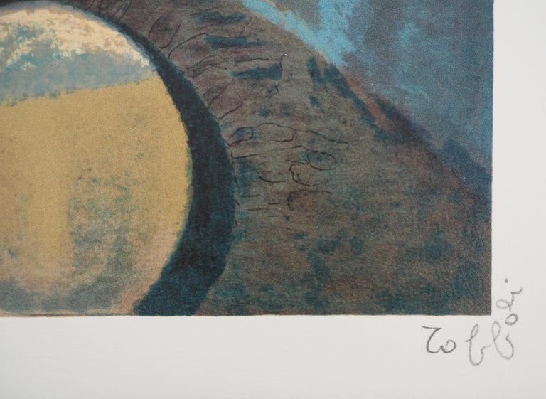 Louis Toffoli - New York, View from Central Park - Original lithograph ...