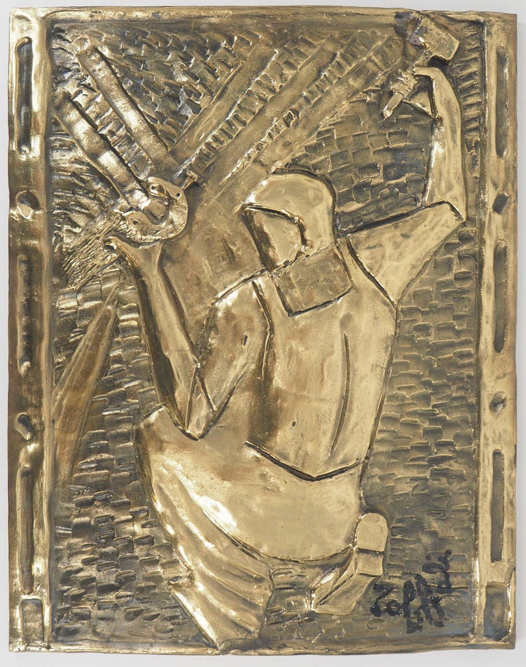Louis Toffoli - The Blacksmith - Original Bronze Sculpture, Handsigned ...