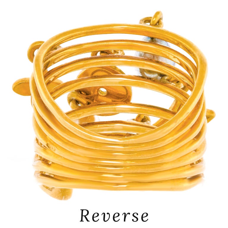 Louis Vuitton 18k Gold Charm Ring For Sale at 1stDibs