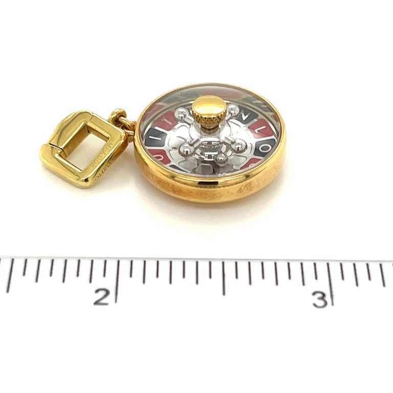 Louis Vuitton 18k Yellow Gold Roulette Game Wheel Charm Pendant For ...