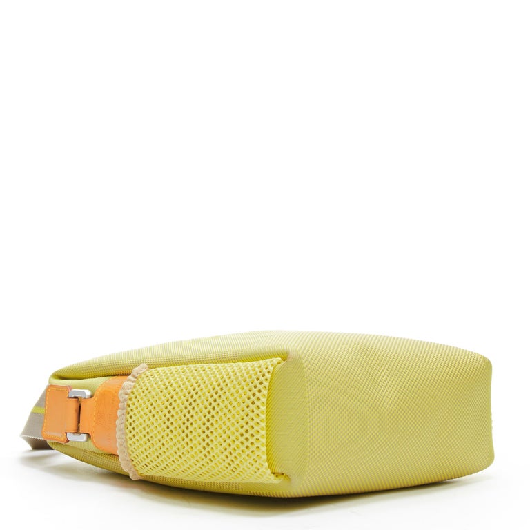 LOUIS VUITTON 2003 LV CUP Geant neon yellow damier canvas crossbody bag ...