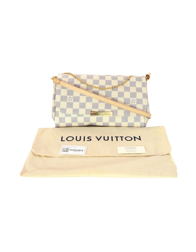 Louis Vuitton 2018 Damier Azur Canvas Favorite MM Crossbody Bag For ...