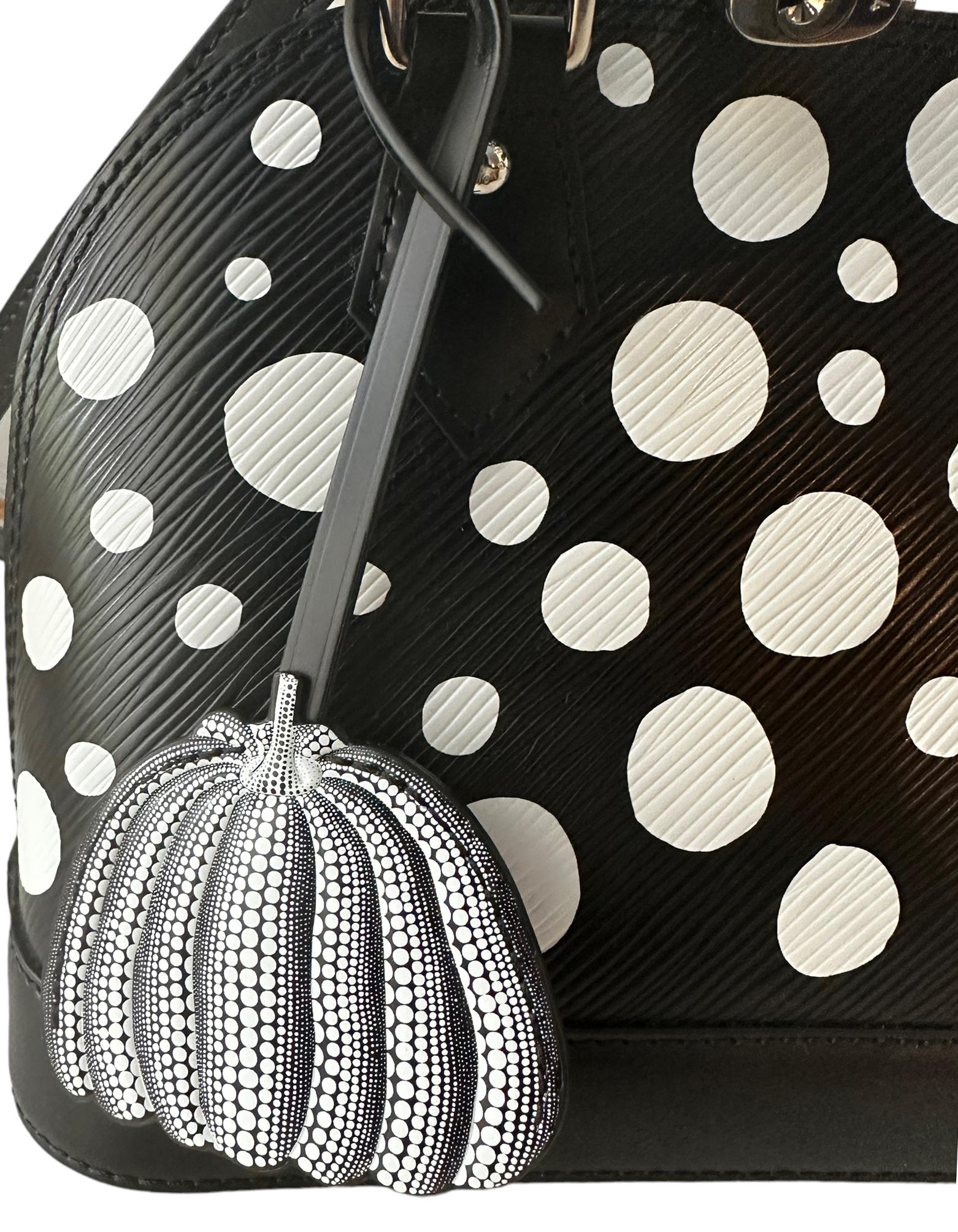 Louis Vuitton 2023 LV x YK Kusama Dots Black Epi Leather Alma BB Bag For Sale at 1stDibs