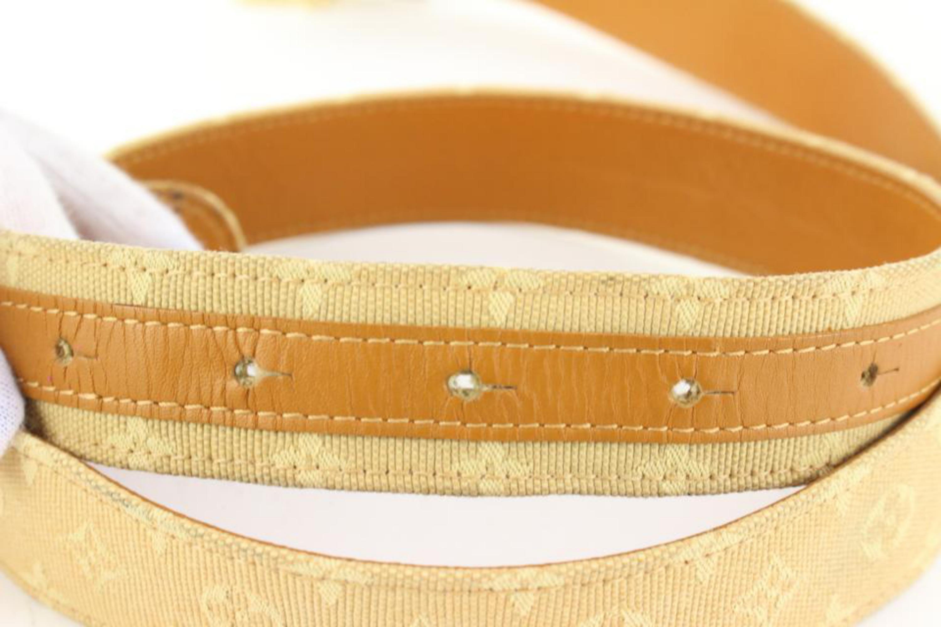 Louis Vuitton 90/36 Beige Monogram Mini Lin Belt 83lk56s For Sale at ...