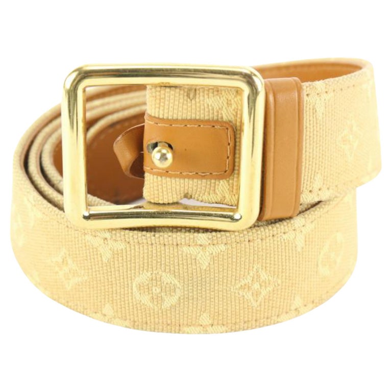 Louis Vuitton 90/36 Beige Monogram Mini Lin Belt 83lk56s For Sale at ...