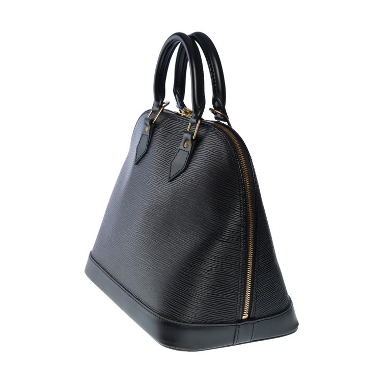 Louis Vuitton Alma handbag in black épi leather with gold hardware For ...