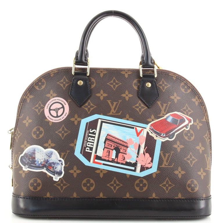 Louis Vuitton Alma Handbag Limited Edition World Tour Monogram Canvas ...