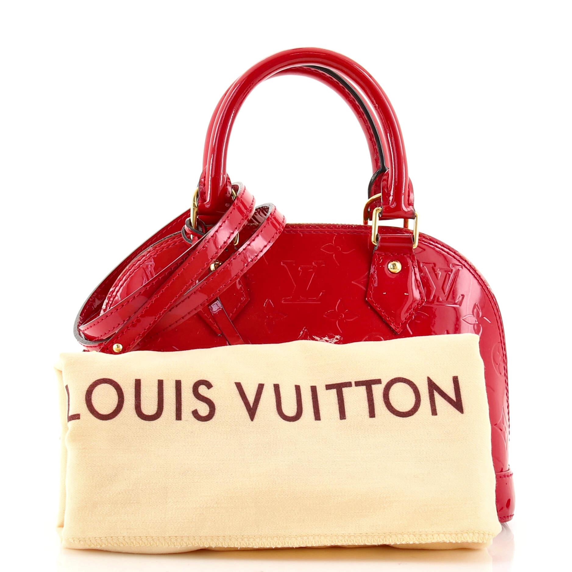Louis Vuitton Alma Handbag Monogram Vernis BB at 1stDibs
