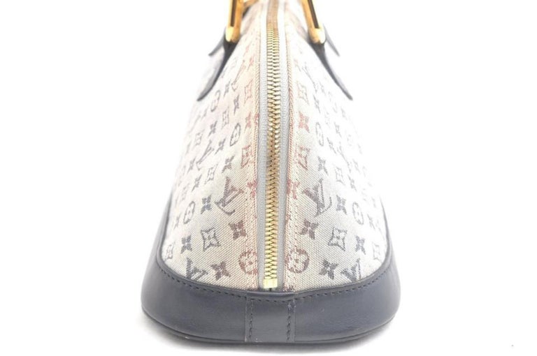 Louis Vuitton Alma Monogram Mini Lin Horizontal 866363 Blue Canvas ...