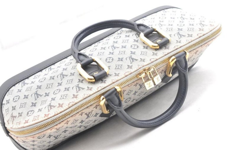 Louis Vuitton Alma Monogram Mini Lin Horizontal 866363 Blue Canvas ...