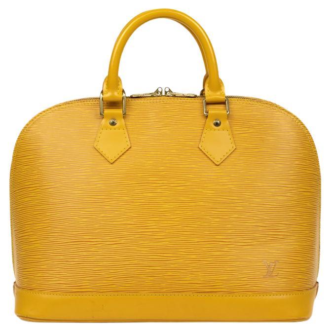 Louis Vuitton Yellow Vernis Monogram Alma PM For Sale at 1stDibs