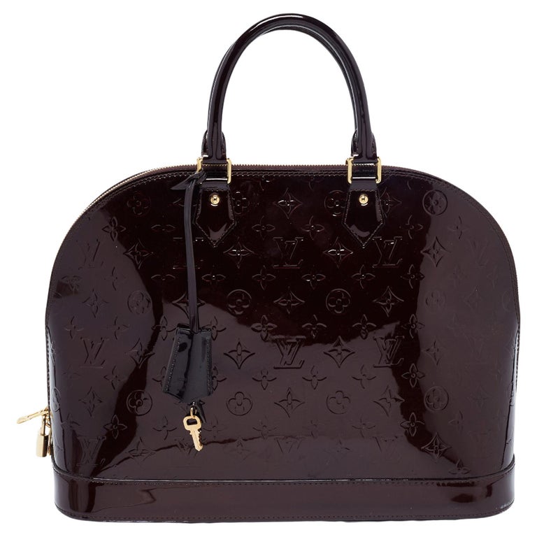Louis Vuitton Amarante Monogram Vernis Alma GM Bag For Sale at 1stDibs