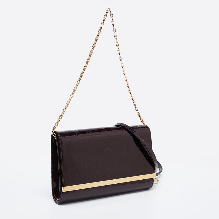 Louis Vuitton Amarante Monogram Vernis Ana Chain Clutch For Sale at 1stDibs