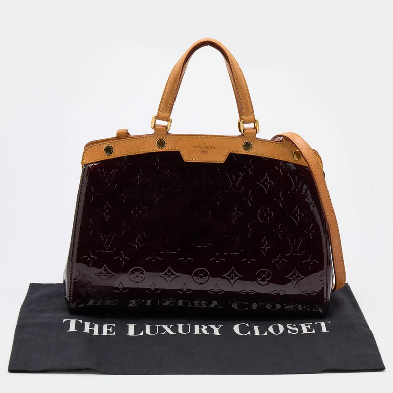 Louis Vuitton Amarante Monogram Vernis Brea MM Bag For Sale at 1stDibs