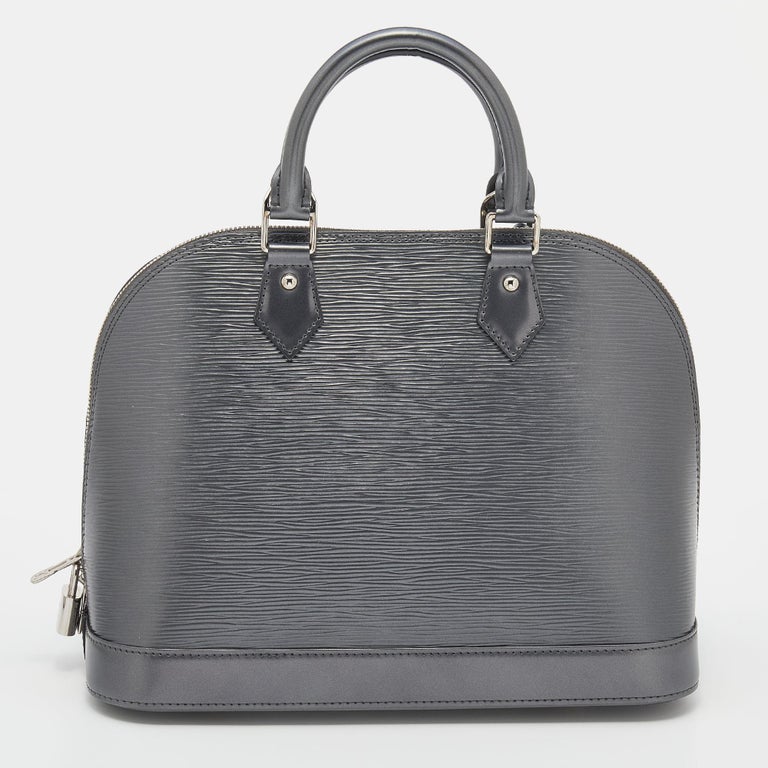 Louis Vuitton Anthracite Nacre Epi Leather Alma PM Bag For Sale at 1stDibs
