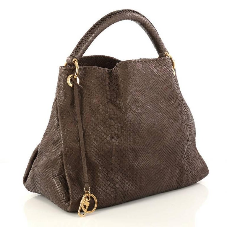 Louis Vuitton Artsy Handbag Monogram Embossed Python MM at 1stDibs ...