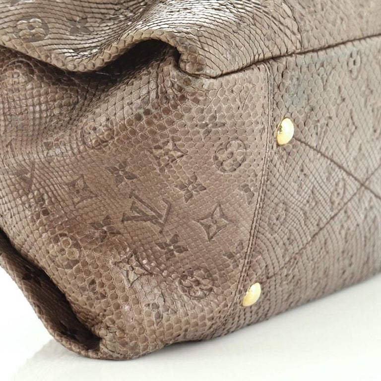 Louis Vuitton Artsy Handbag Monogram Embossed Python MM at 1stDibs