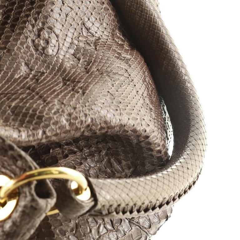 Louis Vuitton Artsy Handbag Monogram Embossed Python MM at 1stDibs