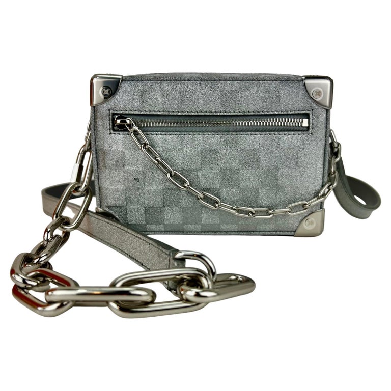 Louis Vuitton Bag Limited Edition Mini Silver Soft Trunk Damier Glitter ...