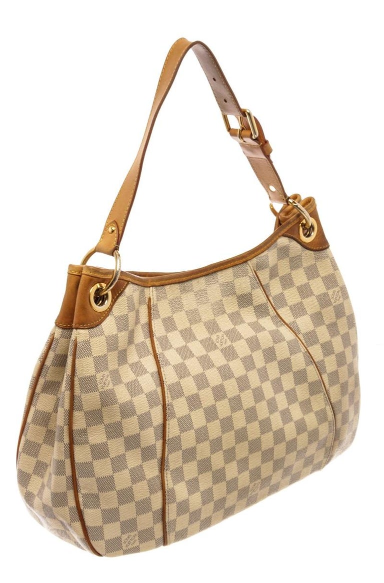 Louis Vuitton Beige Damier Azur Galliera PM Hobo Bag For Sale at 1stDibs