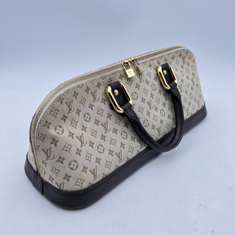 Louis Vuitton Beige Mini Lin Monogram Alma Long Top Handle Bag For Sale ...