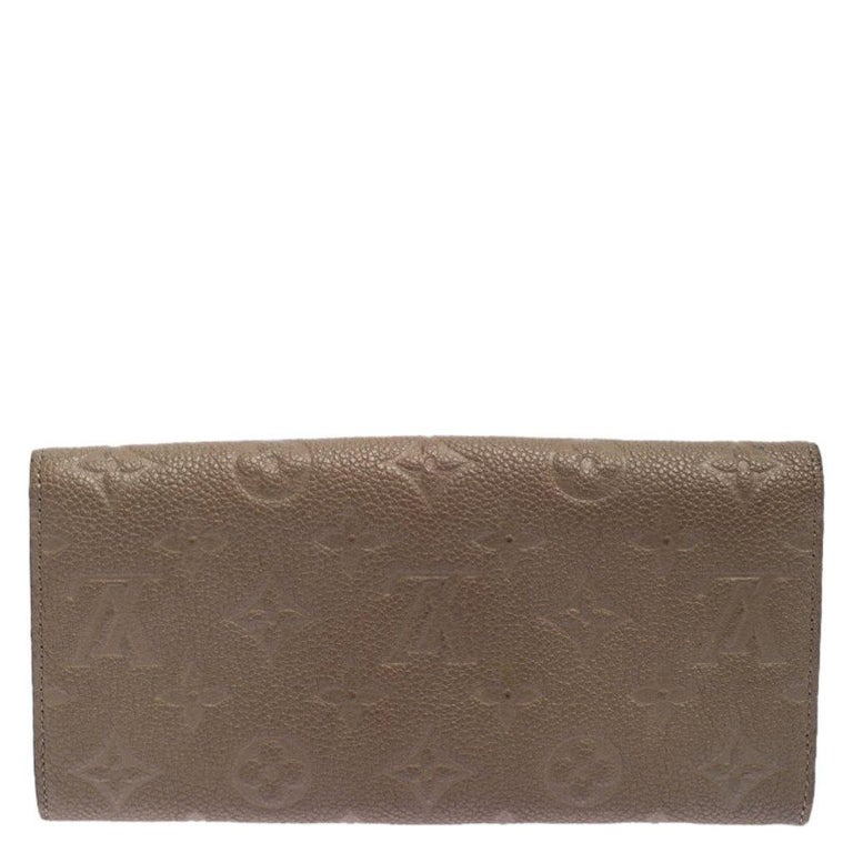 Louis Vuitton Beige Monogram Empreinte Leather Curieuse Wallet For Sale ...