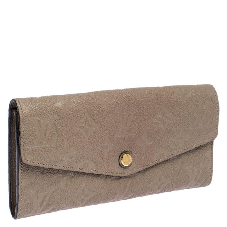Louis Vuitton Beige Monogram Empreinte Leather Curieuse Wallet For Sale ...