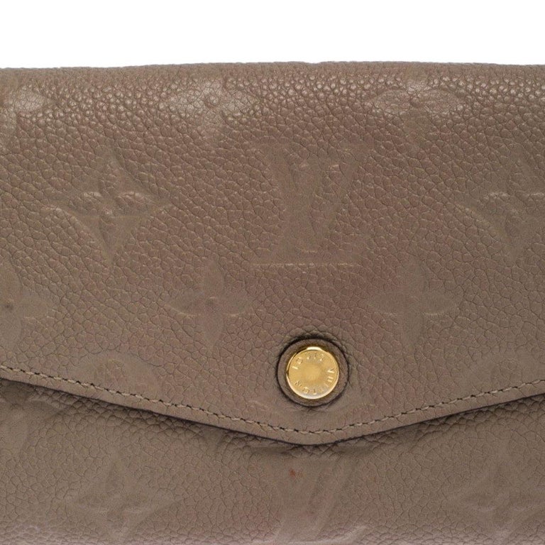 Louis Vuitton Beige Monogram Empreinte Leather Curieuse Wallet For Sale ...