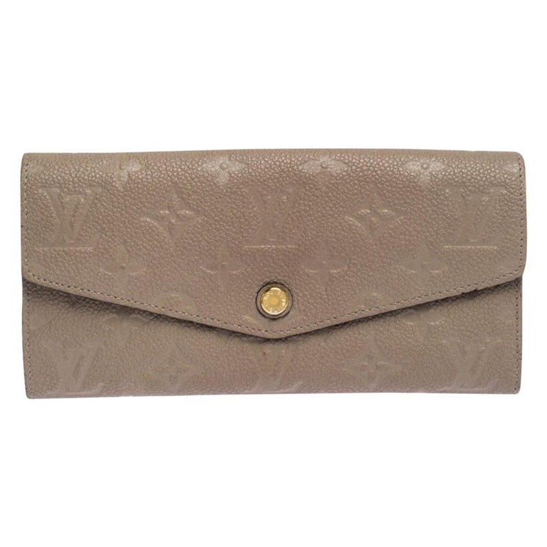 Louis Vuitton Beige Monogram Empreinte Leather Curieuse Wallet For Sale ...