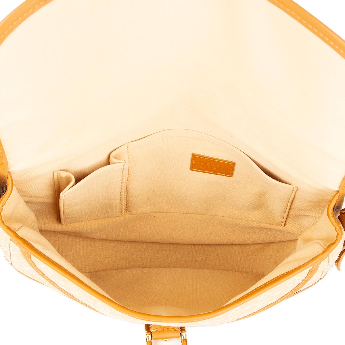 LOUIS VUITTON beige Monogram Mini Lin MAJORIE Shoulder Bag at 1stDibs ...