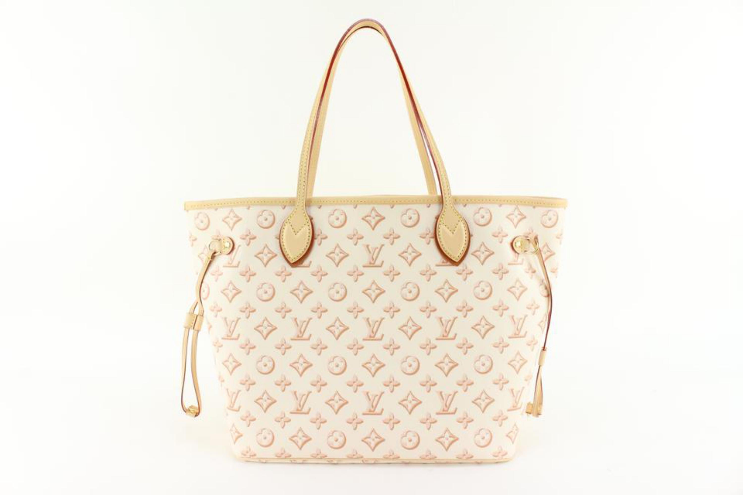 Louis Vuitton Beige x Ivory Fall for You Neverfull MM Tote 63lz84s at ...