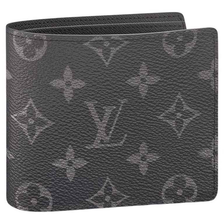 Louis Vuitton Black and Grey Multiple Wallet For Sale at 1stDibs