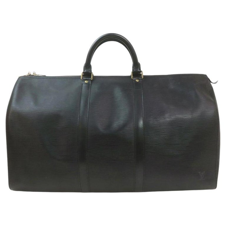 Louis Vuitton Black Epi Leather Keepall 50 Duffle bag 862432 at 1stDibs