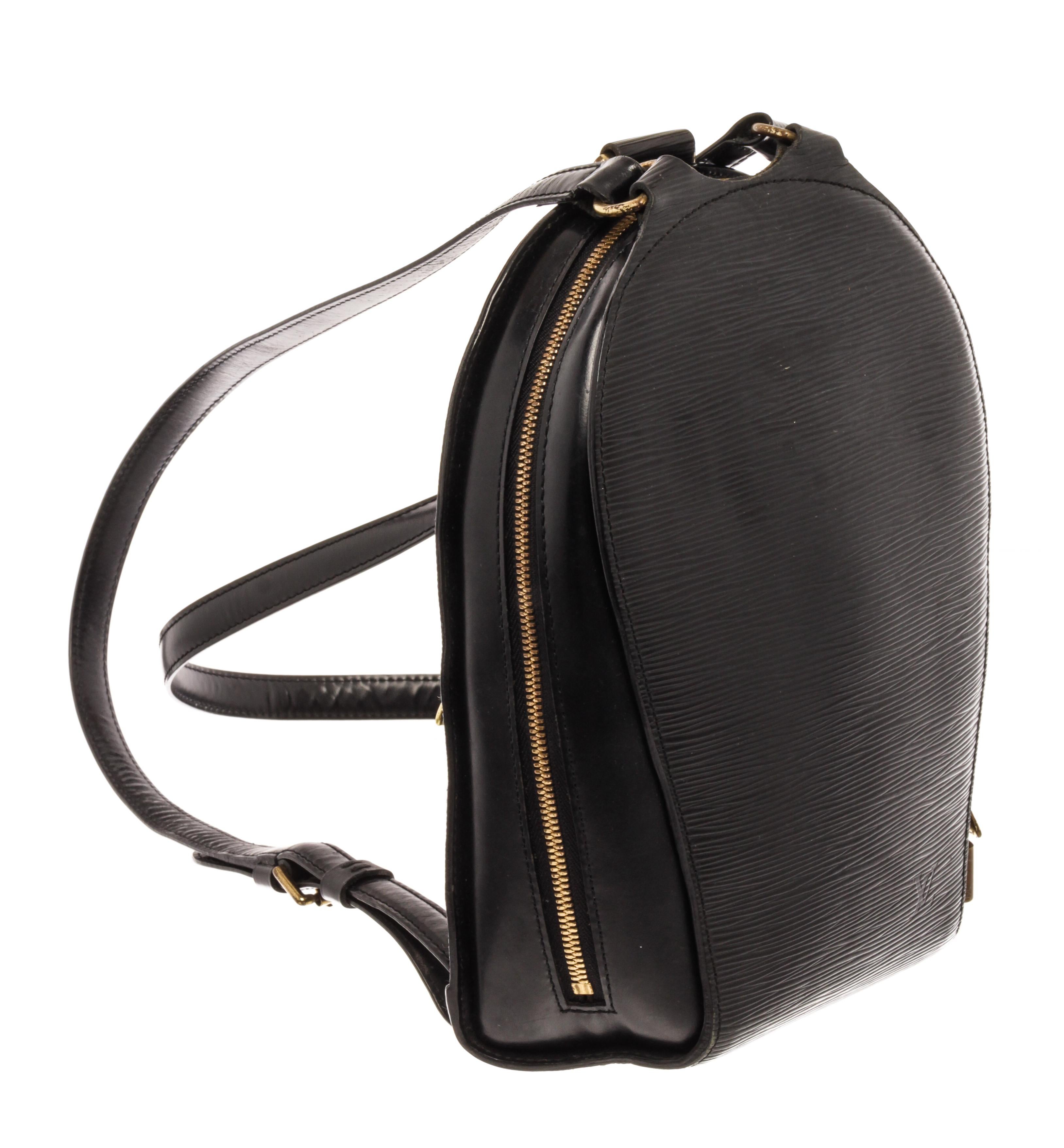 Louis Vuitton Black Epi Leather Mabillon Backpack For Sale at 1stDibs
