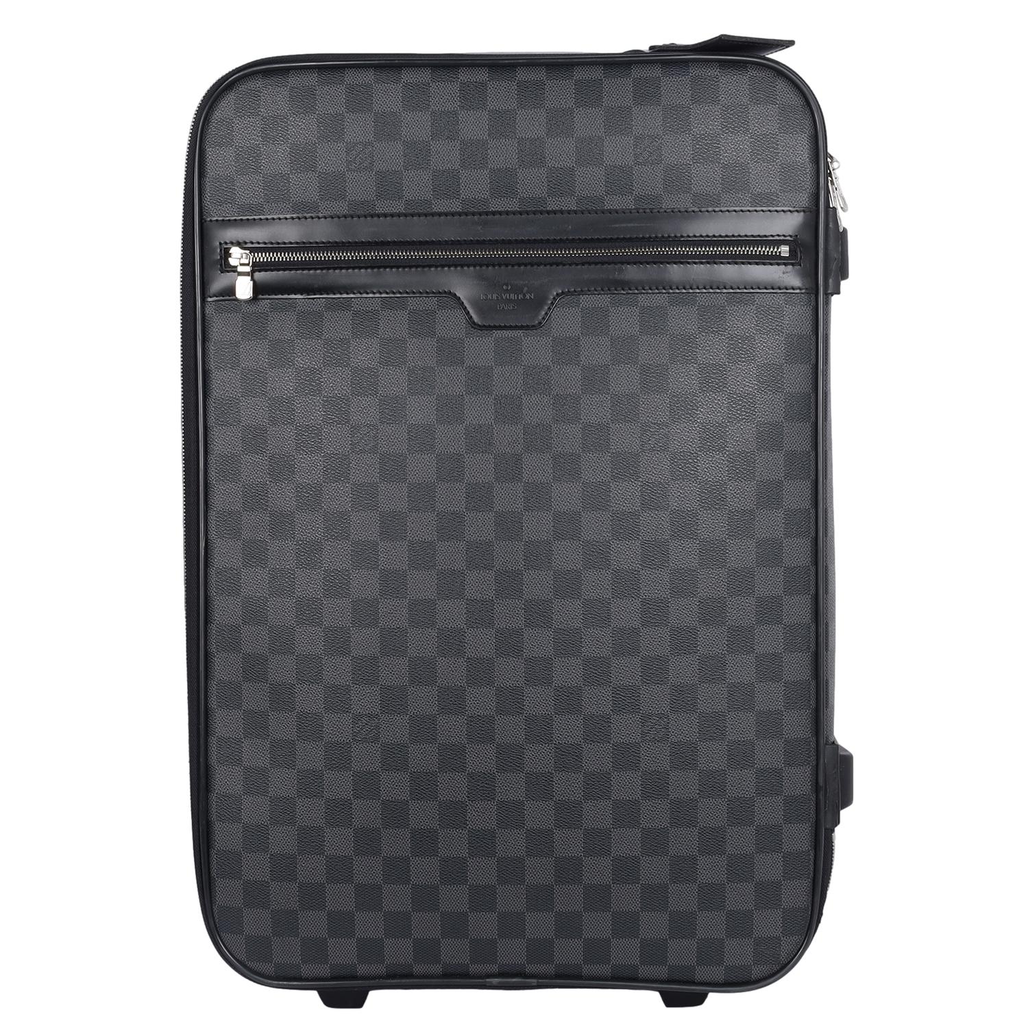 Louis Vuitton Black Grey Damier Graphite Pégase 55 Roller Suitcase For ...