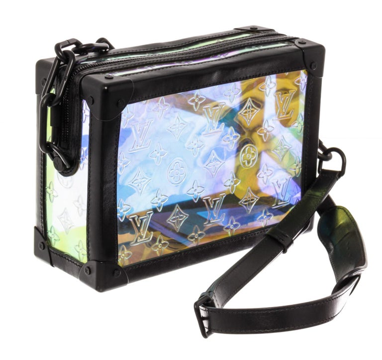 Louis Vuitton Black Iridescent Prism PVC Monogram Solar Ray Soft Trunk ...